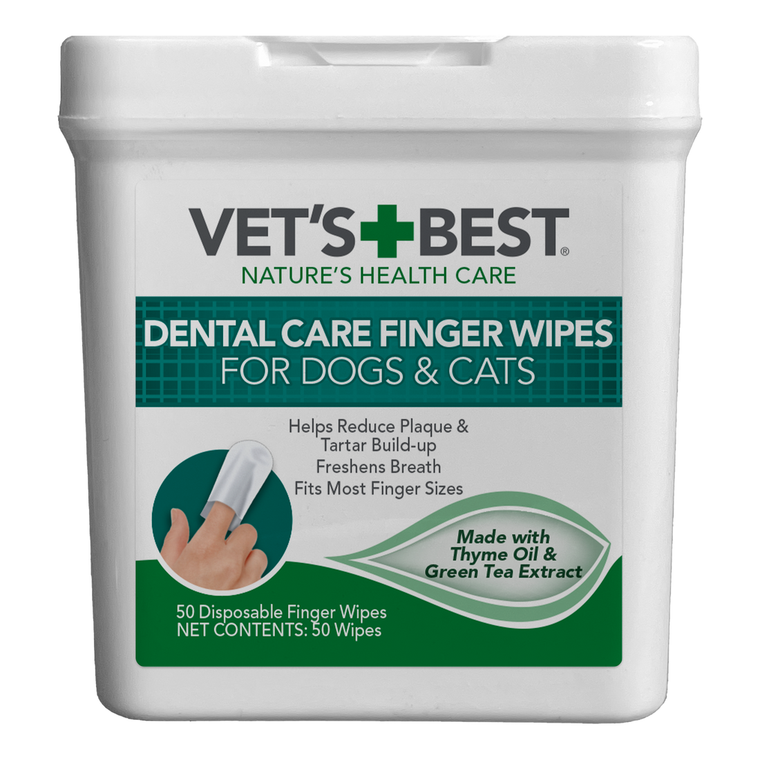 Pet Dental Care Finger Wipes | Vet's Best