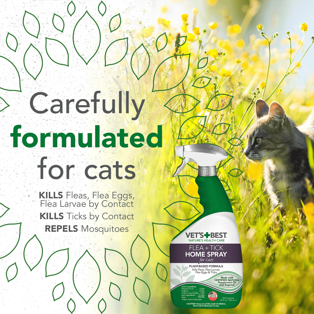 Cat Flea & Tick Home Spray | Vet's Best